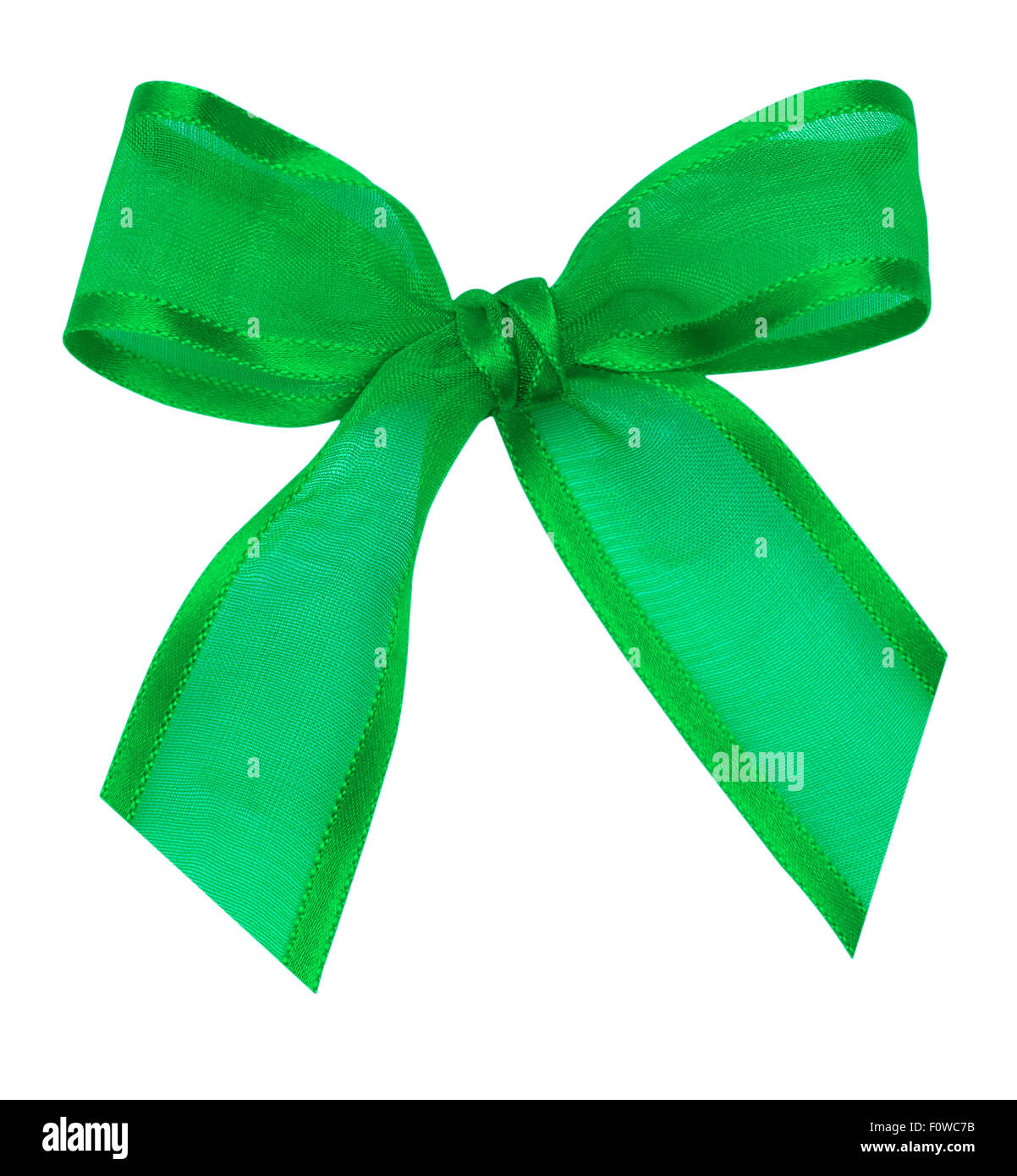 silk ribbon knot on white background Stock Photo - Alamy