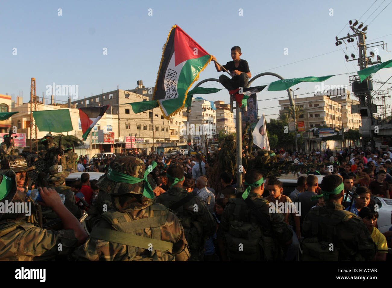 Rafah, Gaza Strip, Palestinian Territory. 21st Aug, 2015. Palestinian ...