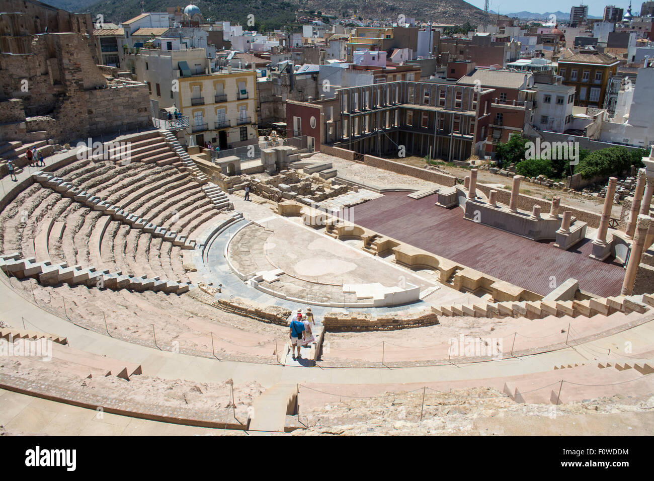 Roman Amphitheatre of Carthago Nova and Cathedral ruins of Cartagena in ...