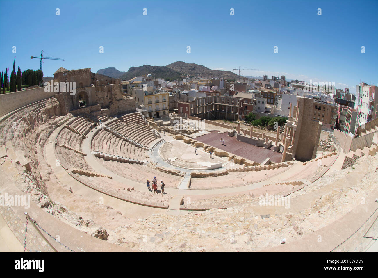 Roman Amphitheatre of Carthago Nova and Cathedral ruins of Cartagena in ...