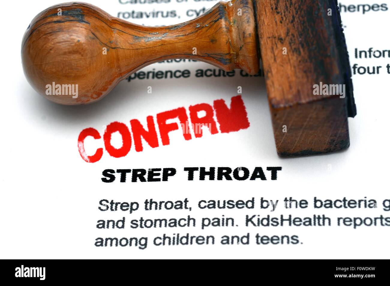 Strep throat confirm Stock Photo - Alamy Strep throat confirm Stock Photo - Alamy