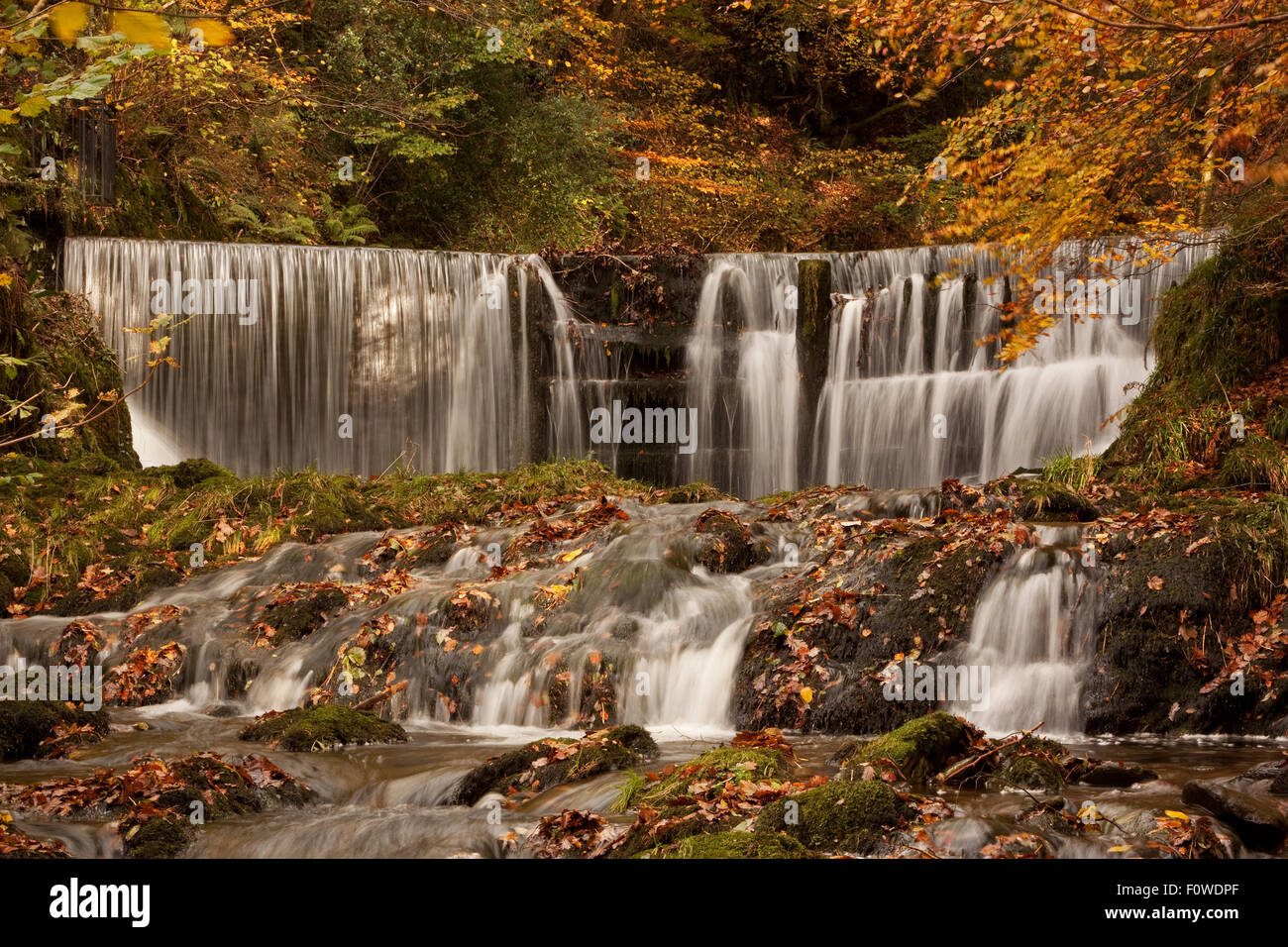 Stock Ghyll Waterfall. The waterfall is situated a short distance from ...
