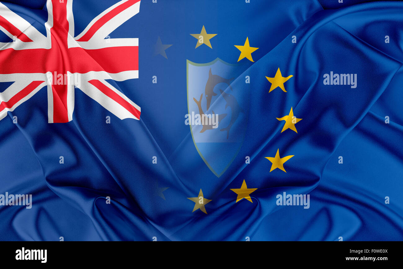 Anguilla national flag hi-res stock photography and images - Alamy