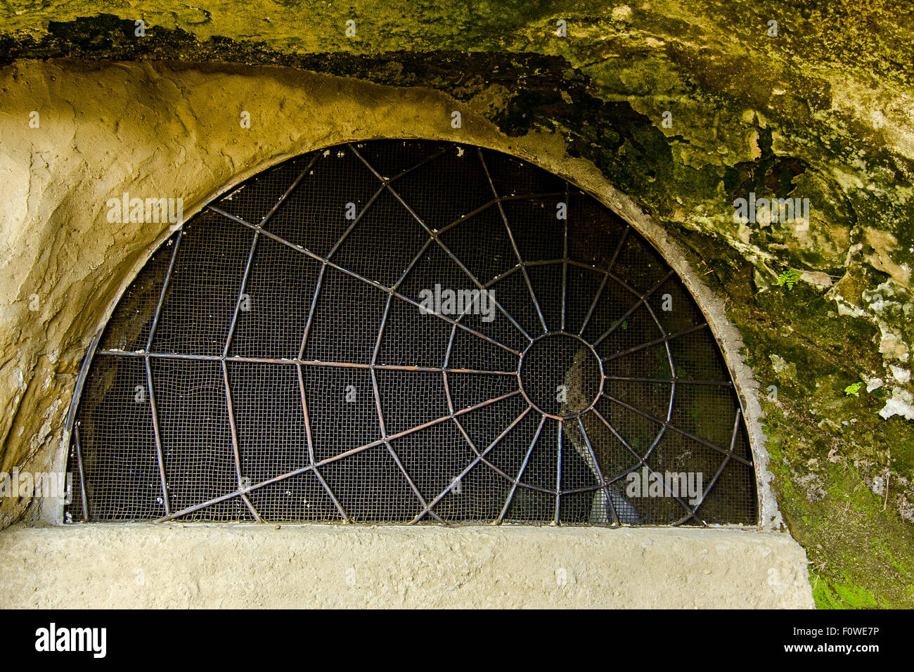 Intricate metalwork design in a historic stone structure showcasing ...