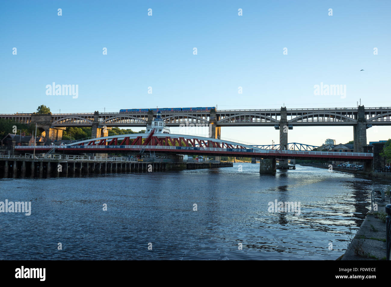 Newcastle high level bridge and swing bridge hi-res stock photography ...