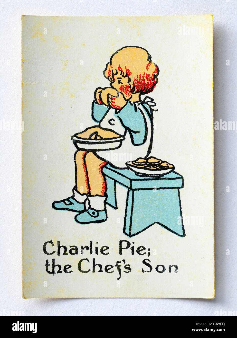 Charlie Pie the Chefs son Playing Card from a vintage pack of Happy ...
