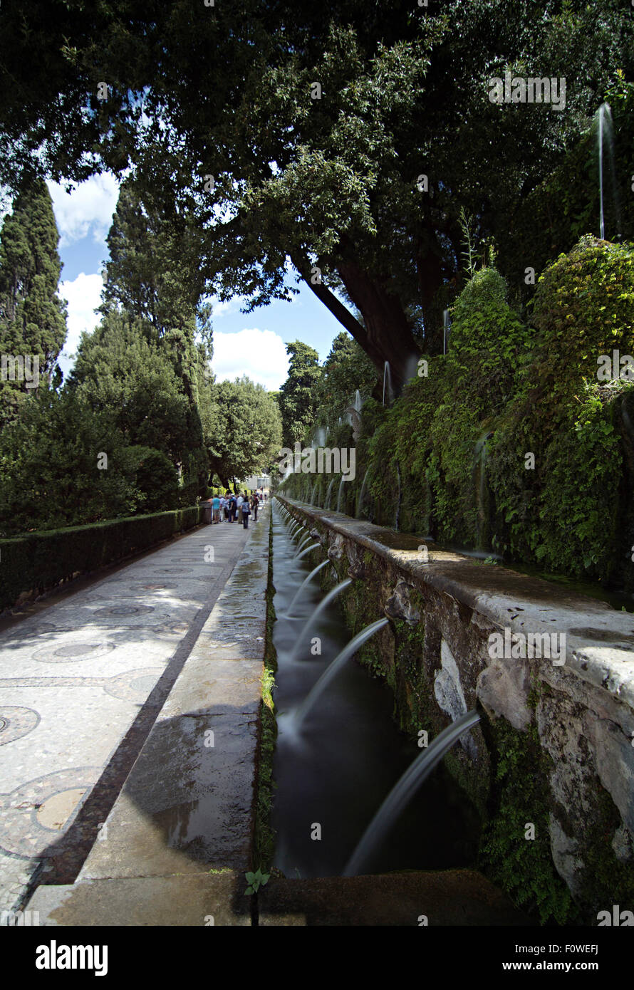 Le Cento Fontane - Villa d'Este, Tivoli, Italy Stock Photo - Alamy