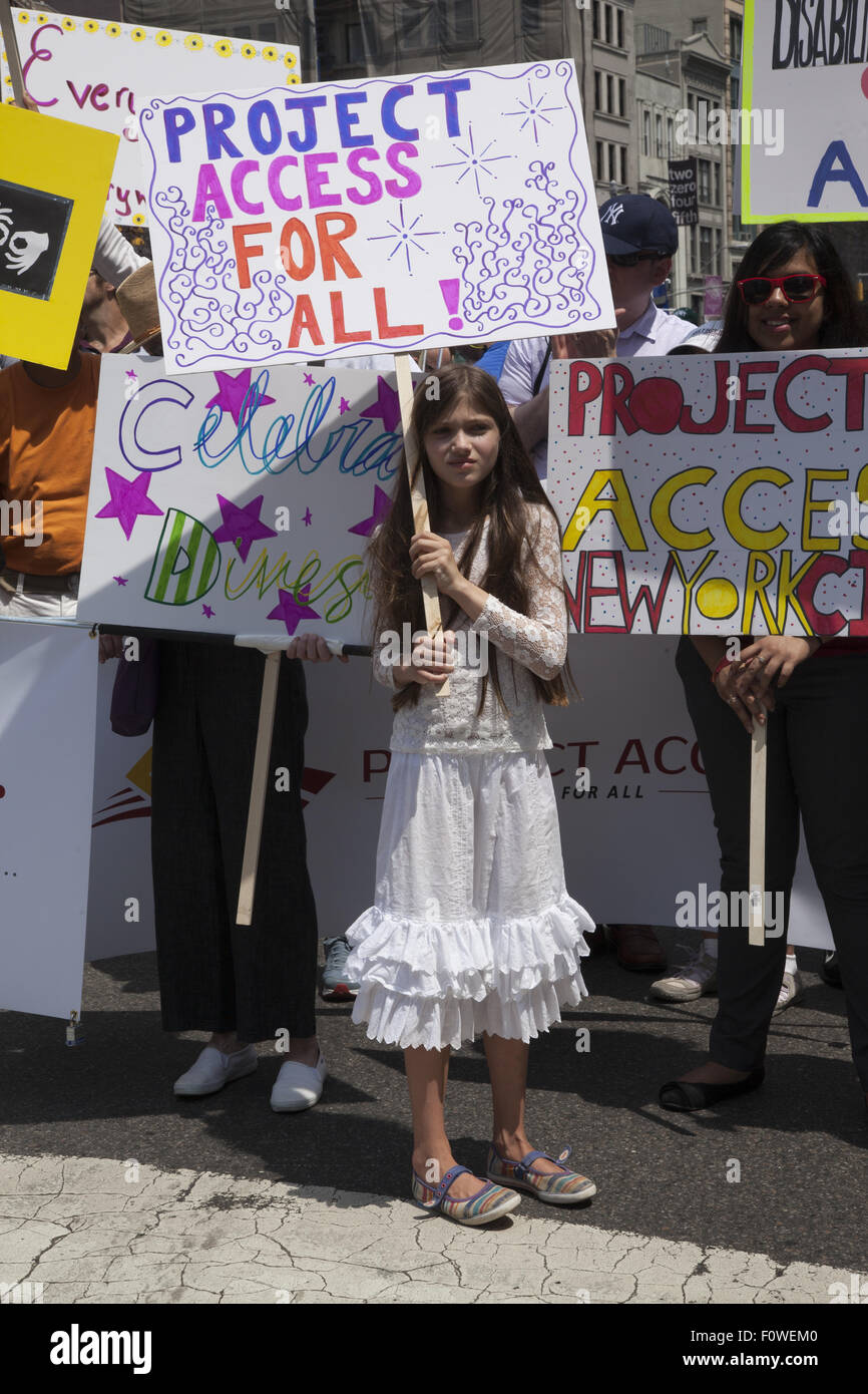 People with various disabilities mark the 25th anniv. of the Americans ...