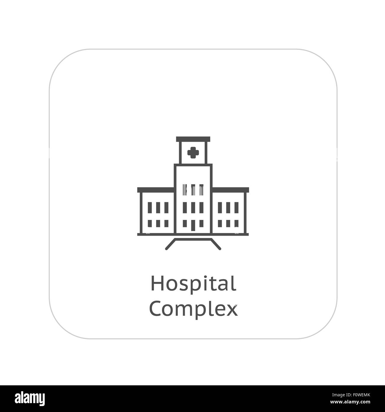 Hospital Complex Icon. Flat Design. Isolated Stock Photo - Alamy