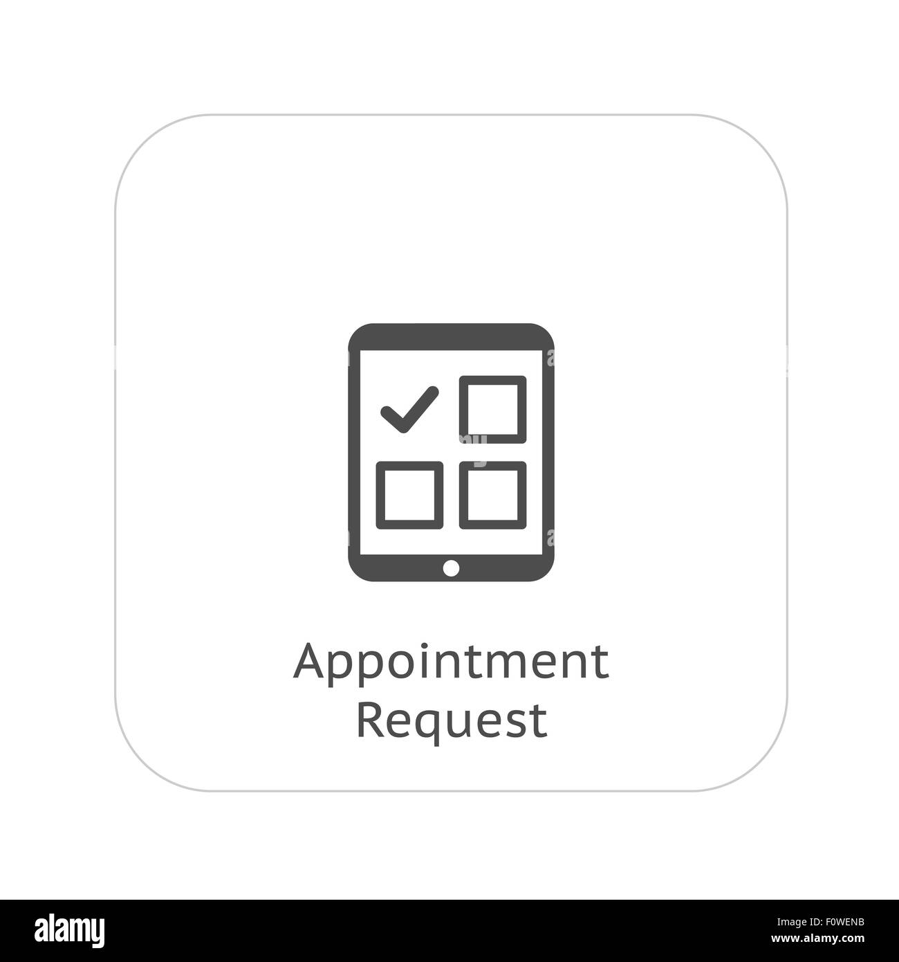 Computer request icon flat Cut Out Stock Images & Pictures - Alamy