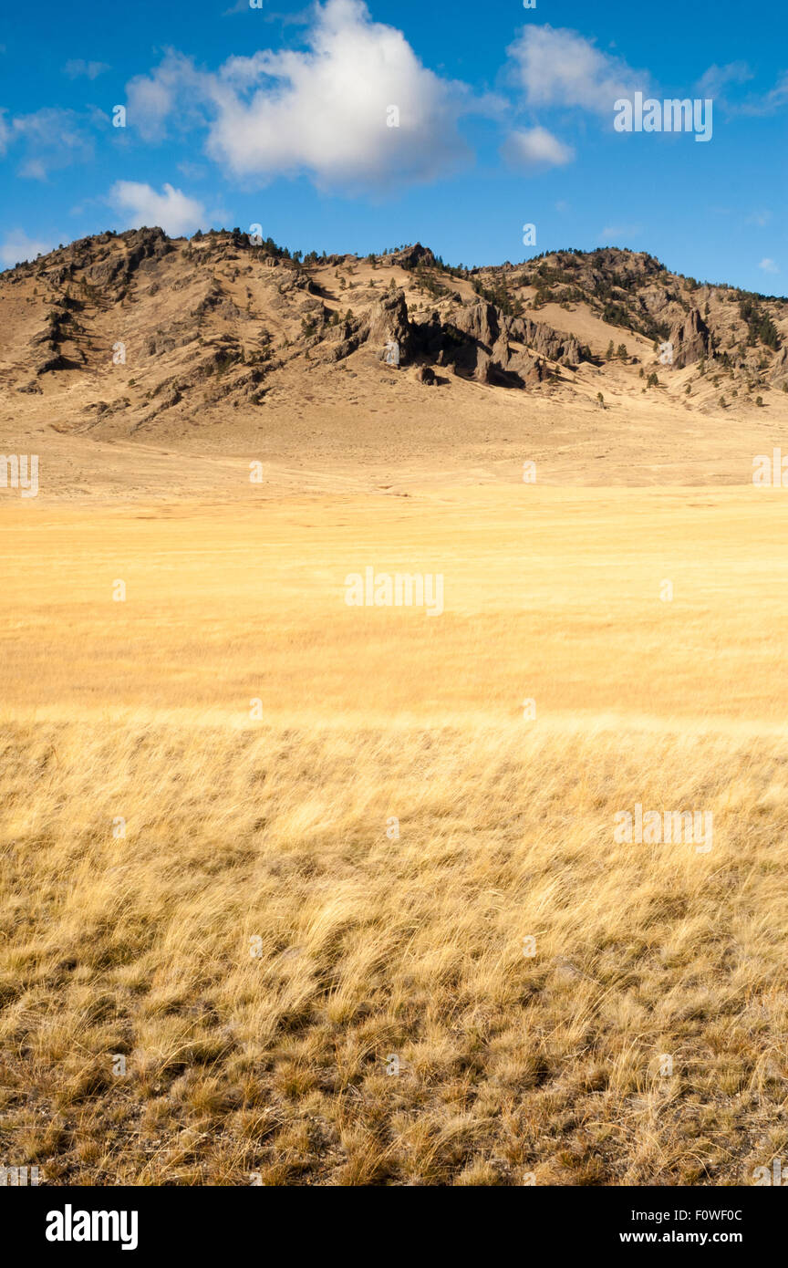 The rugged ranchland landscape of the upper northwestern United States ...