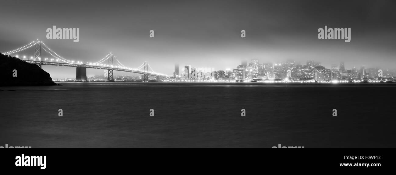 This is a normal scene before sunrise looking across the bay at San ...