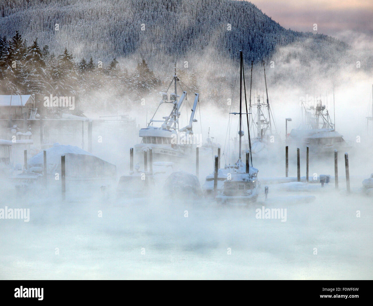 Harbor Fog Juneau Stock Photo - Alamy
