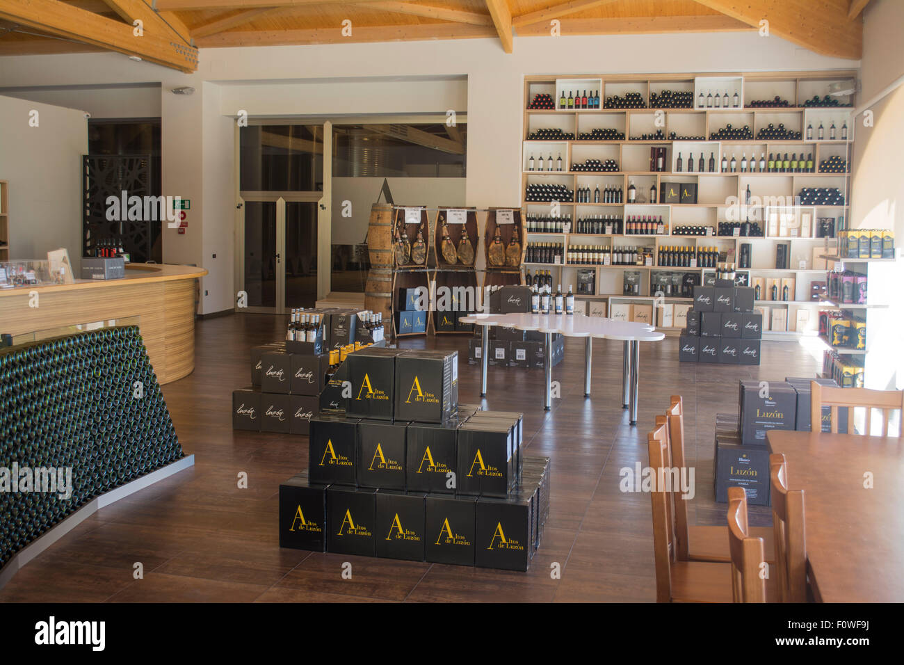 Wine shop at Luzon Bodega, Jumilla, Province of Murcia, Spain Stock ...