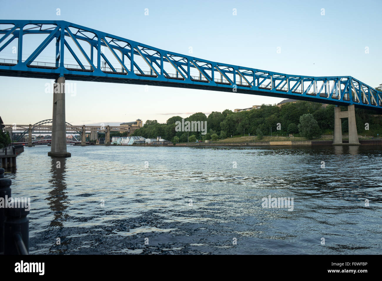 Queen Elizabeth II Metro Bridge. Metro bridge connecting Newcastle ...