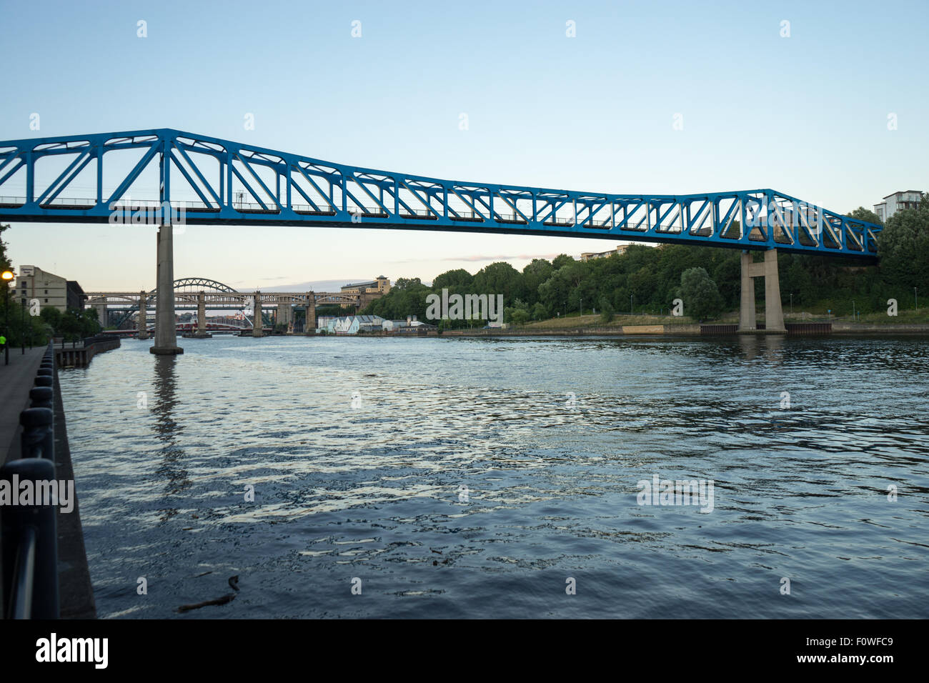 Queen Elizabeth II Metro Bridge. Metro bridge connecting Newcastle ...