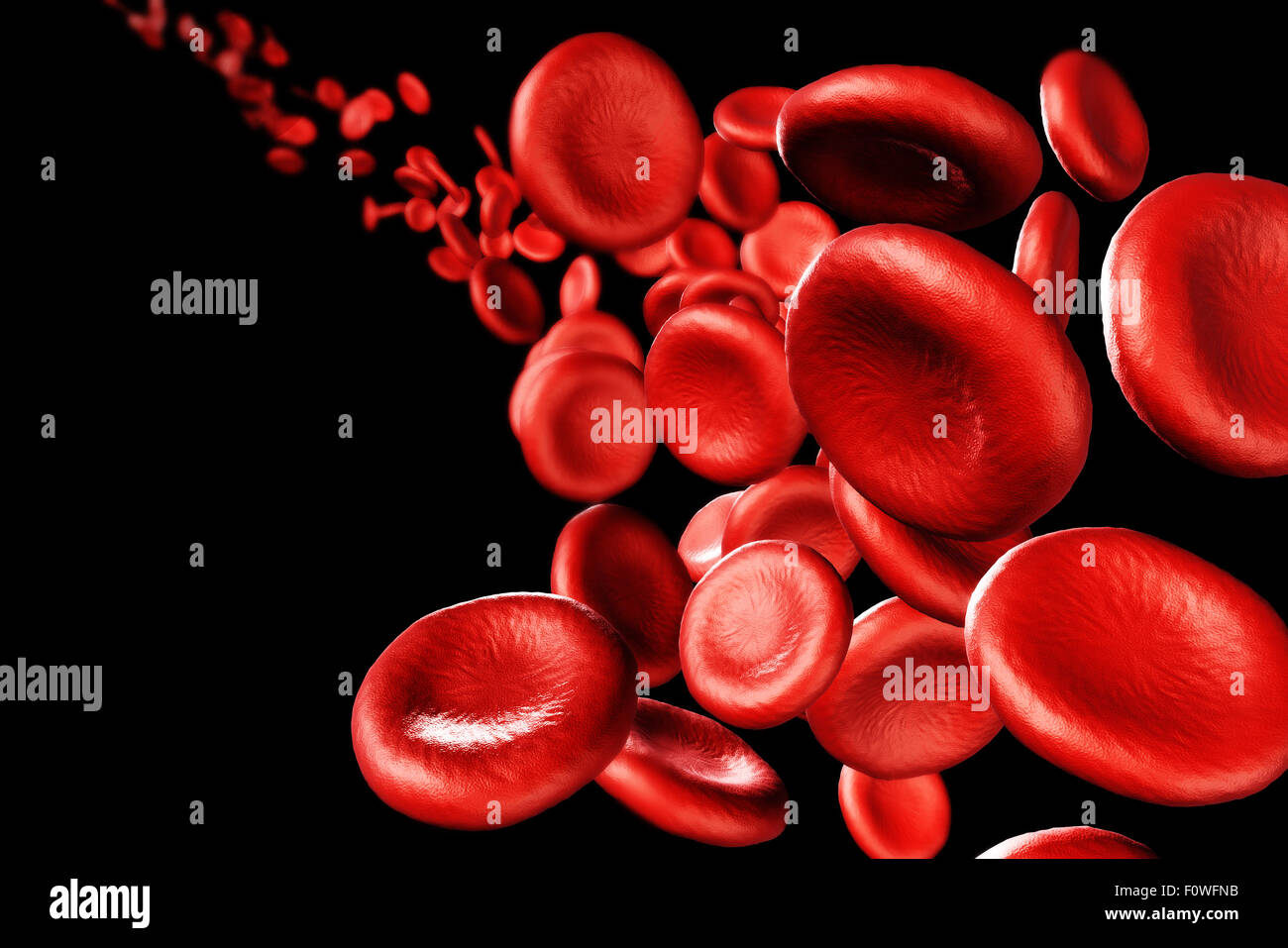 3d render red blood cells - science and medical concept Stock Photo - Alamy