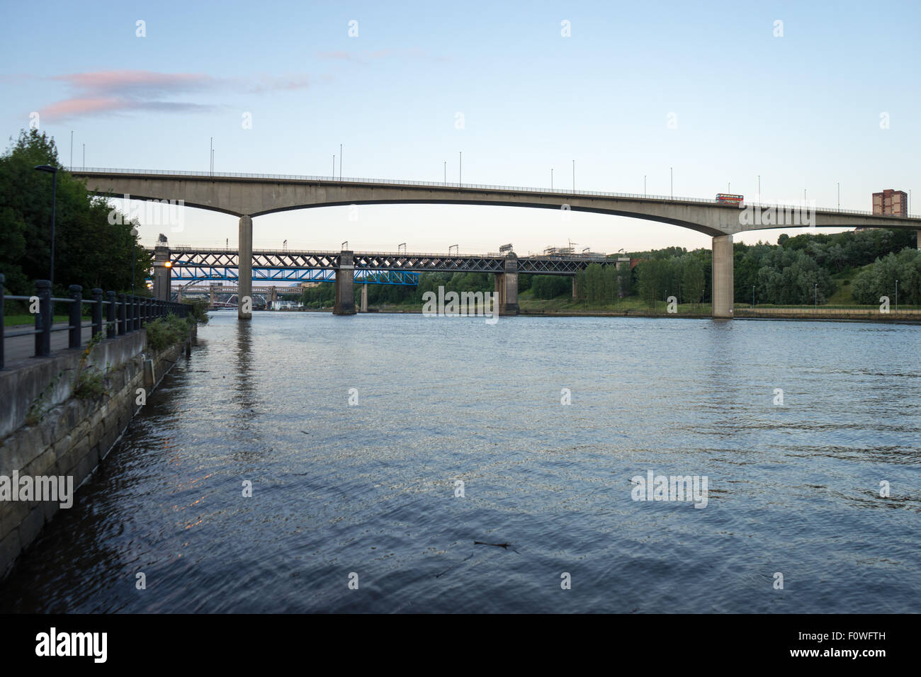 Redheugh bridge. Road bridge connecting Newcastle & Gateshead Stock ...