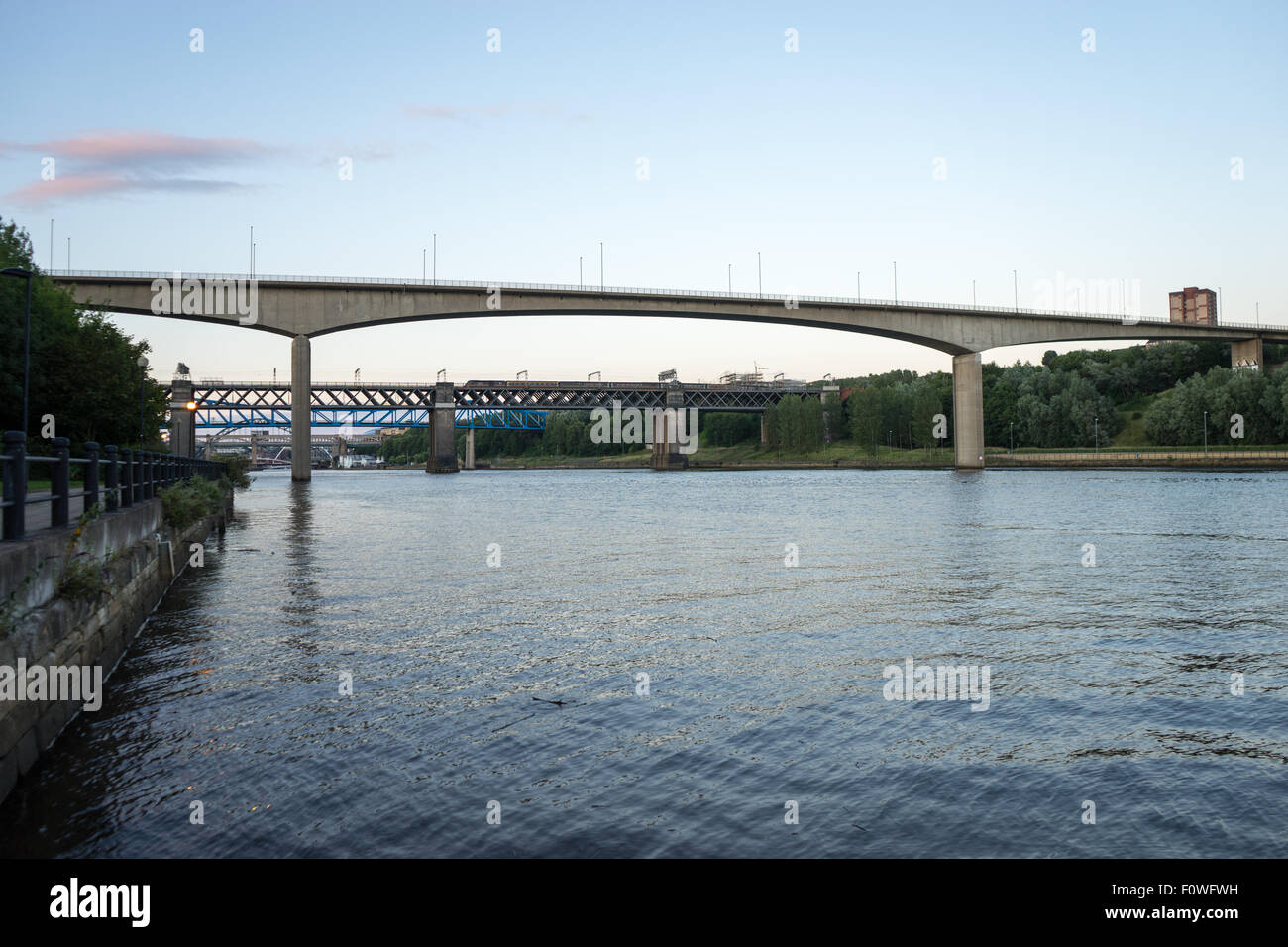 Redheugh bridge. Road bridge connecting Newcastle & Gateshead Stock ...