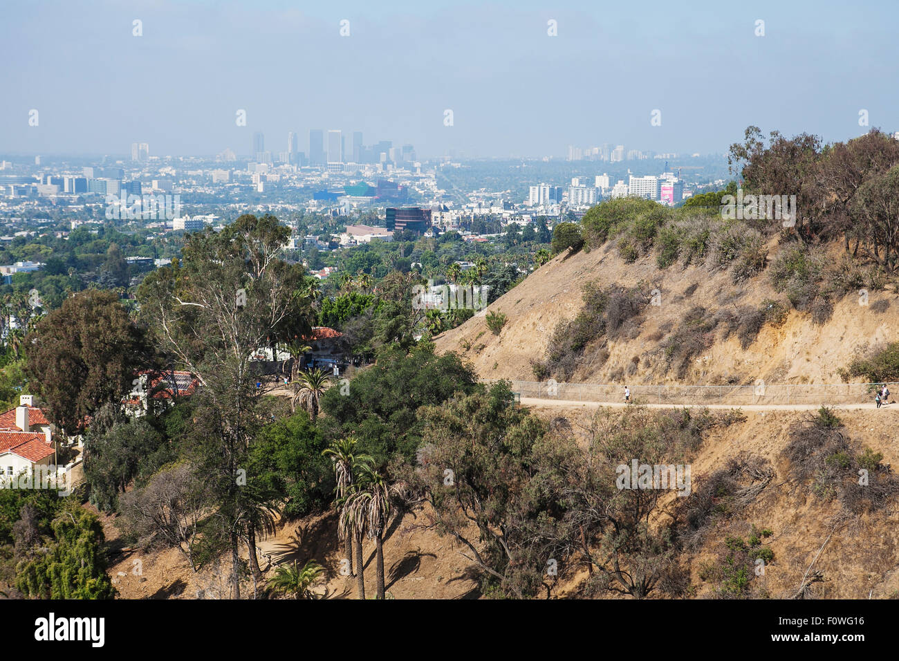 View of natural in mountains, Los Angeles runyon canyon park ...