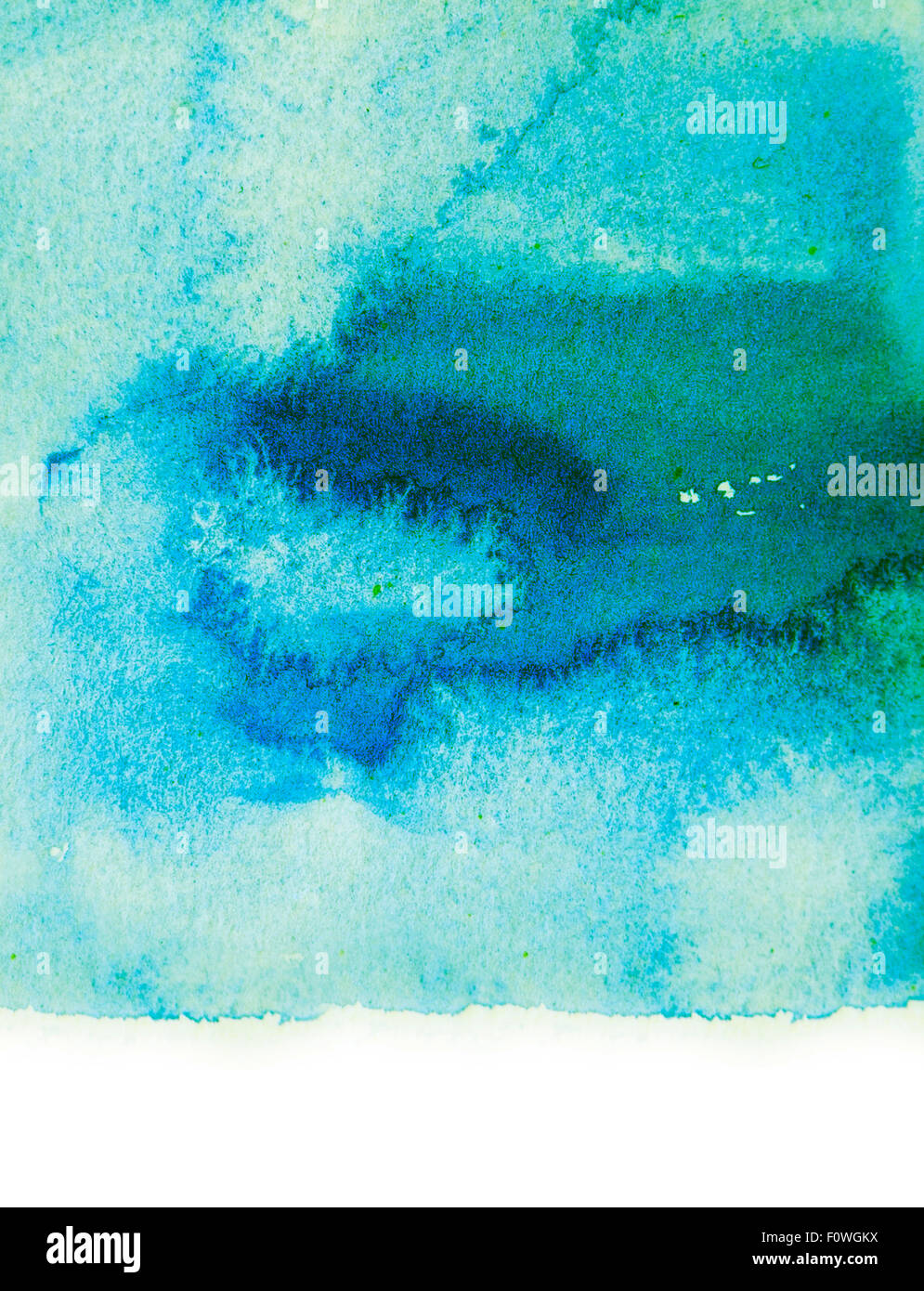 Light water blue watercolor banner for web design Stock Photo - Alamy