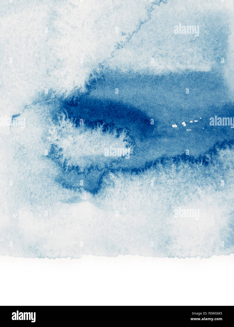 Light water blue watercolor banner for web design Stock Photo - Alamy