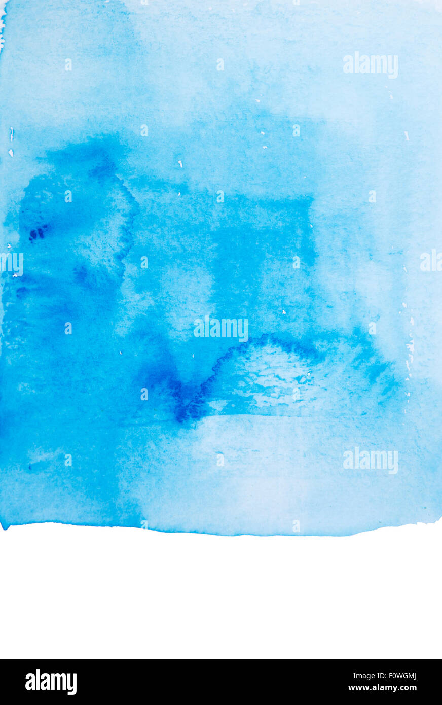 Light water blue watercolor banner for web design Stock Photo - Alamy
