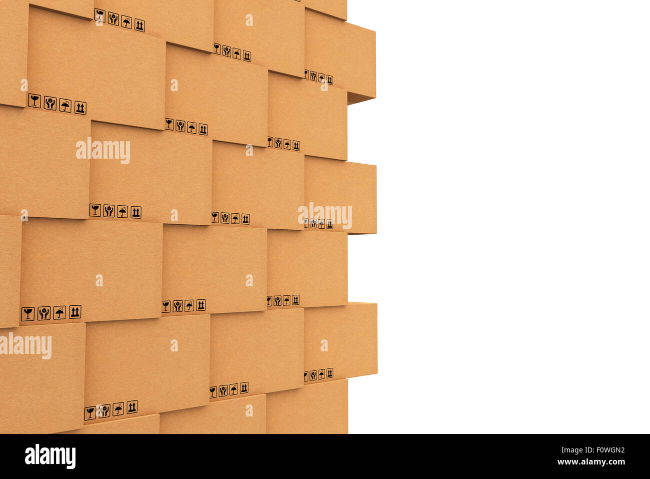 Cardboard boxes. Cargo, delivery and transportation logistics storage ...