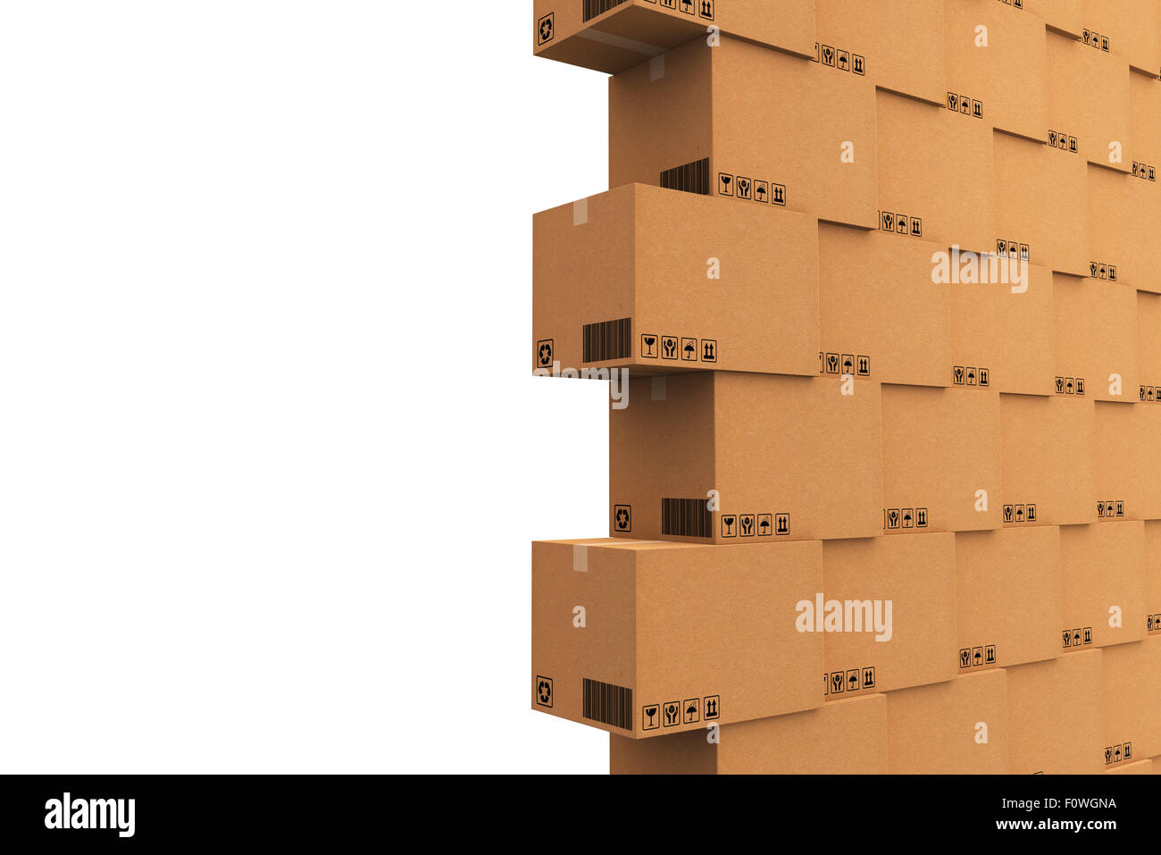 Cardboard boxes. Cargo, delivery and transportation logistics storage ...