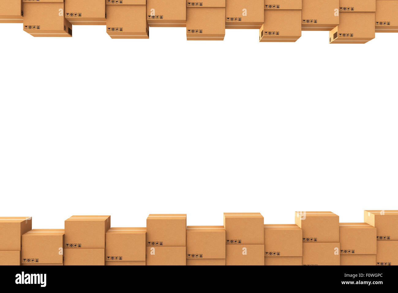 Cardboard boxes. Cargo, delivery and transportation logistics storage ...