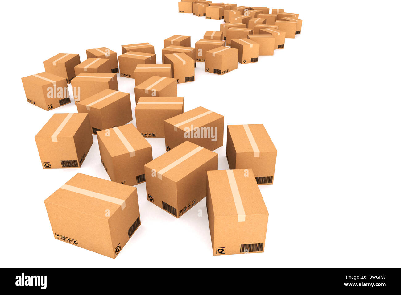 Cardboard boxes. Cargo, delivery and transportation logistics storage ...
