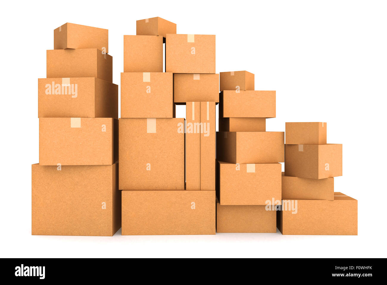 Cardboard boxes. Cargo, delivery and transportation logistics storage ...