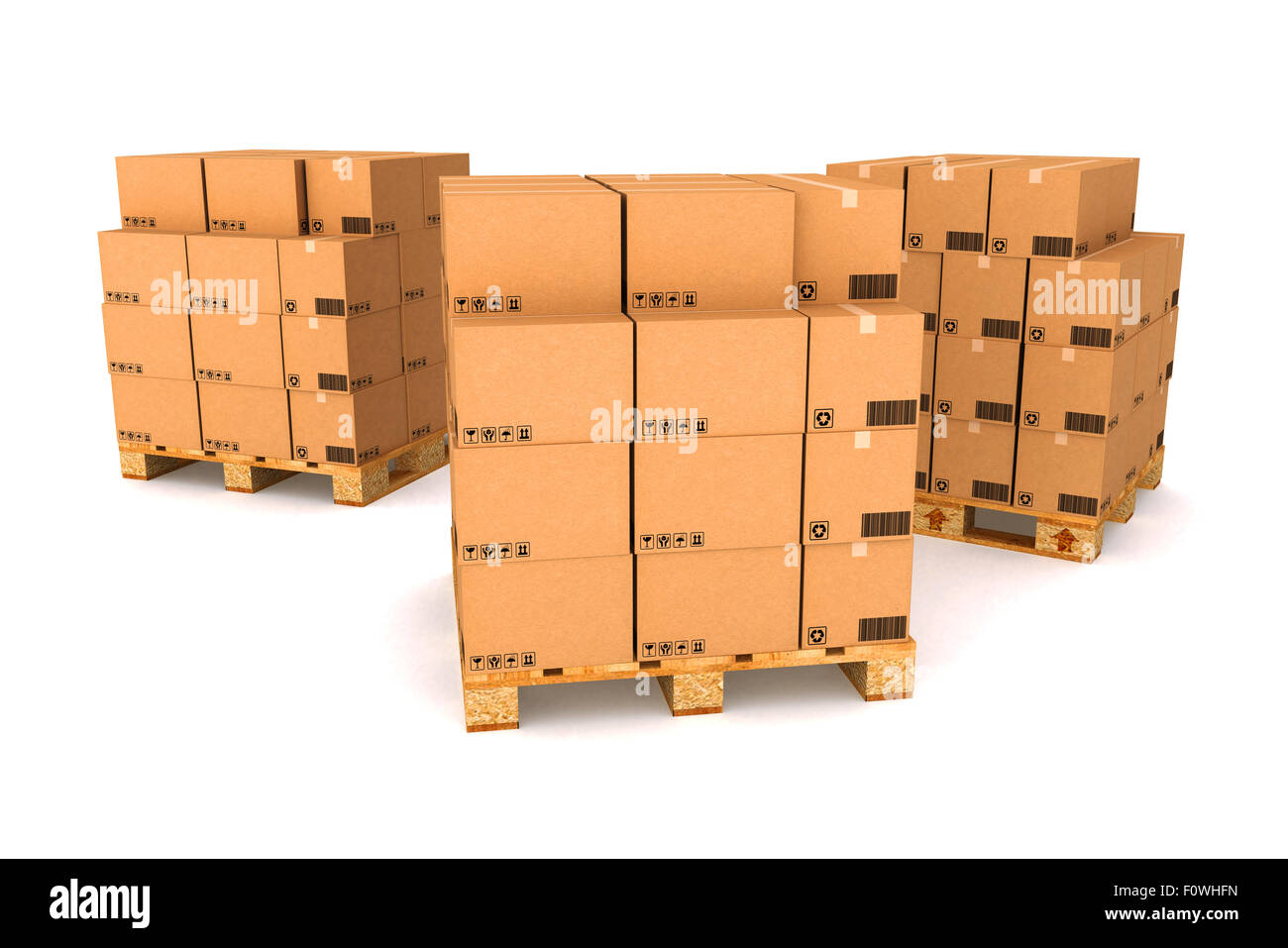 Cardboard boxes. Cargo, delivery and transportation logistics storage ...