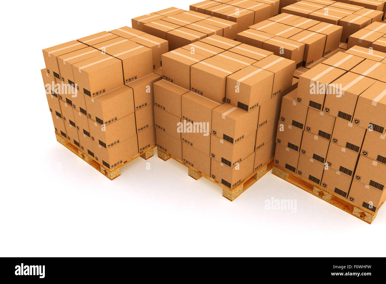 Cardboard boxes. Cargo, delivery and transportation logistics storage ...