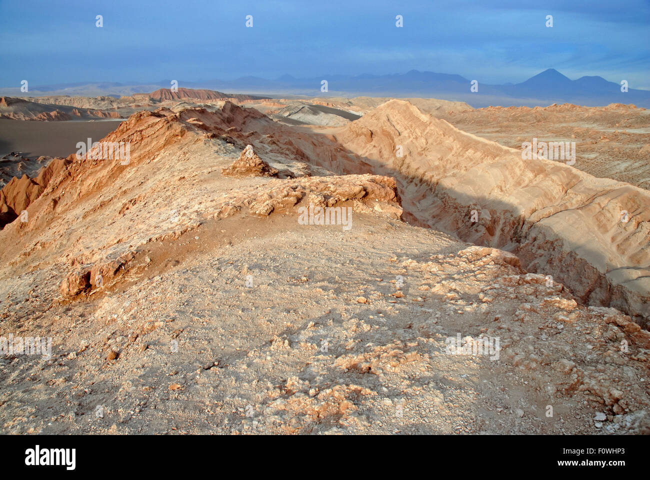 Volcanic landscape and high altitude desert in the Atacama Desert ...