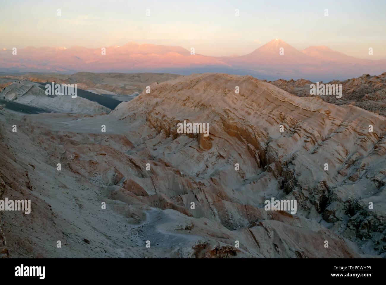 Volcanic landscape and high altitude desert in the Atacama Desert ...