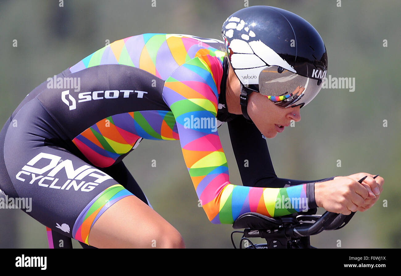 Breckenridge, Colorado, USA. 21st August, 2015. DNA Cycling rider ...