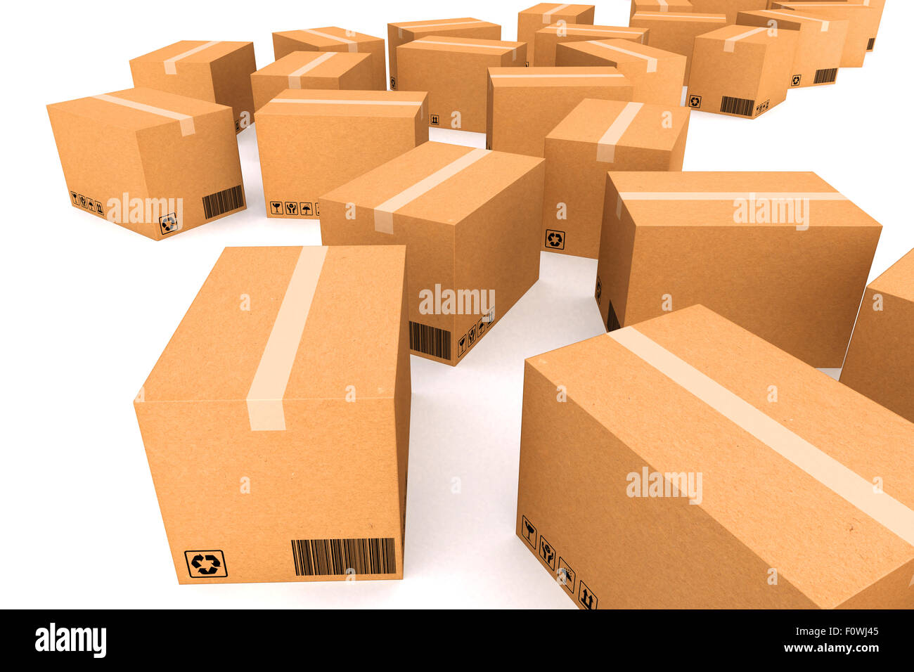 Cardboard boxes. Cargo, delivery and transportation logistics storage ...