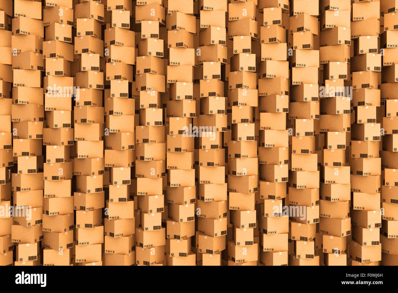 Cardboard boxes. Cargo, delivery and transportation logistics storage ...