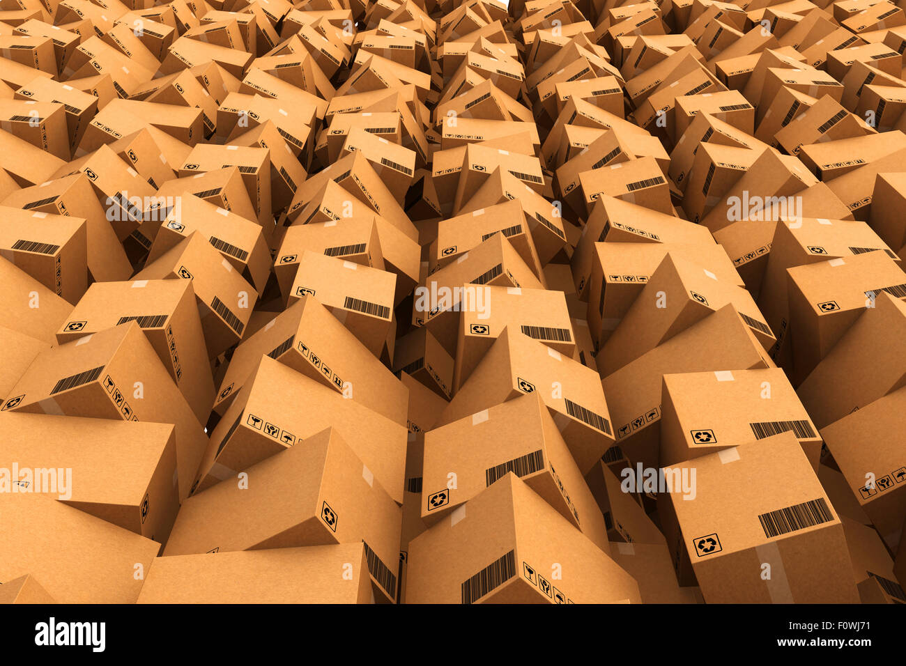 Cardboard boxes. Cargo, delivery and transportation logistics storage ...