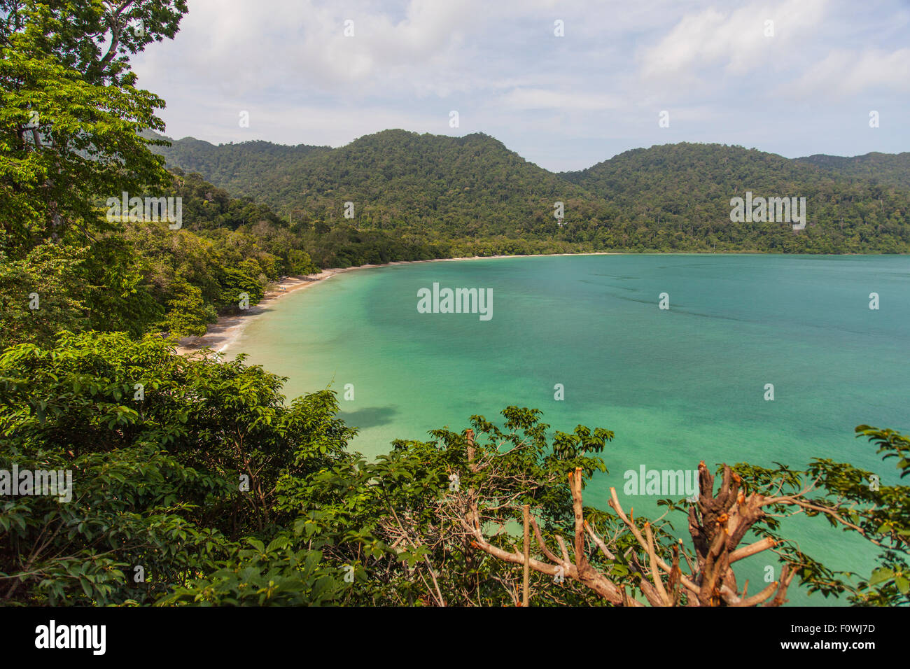 View of the Andaman Sea and Datai Bay, Langkawi, Malaysia Stock Photo ...