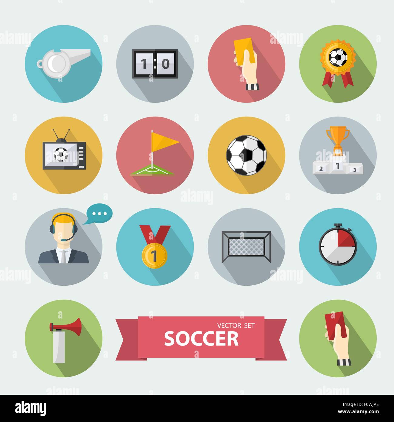 Vector soccer icons Stock Vector Image & Art - Alamy