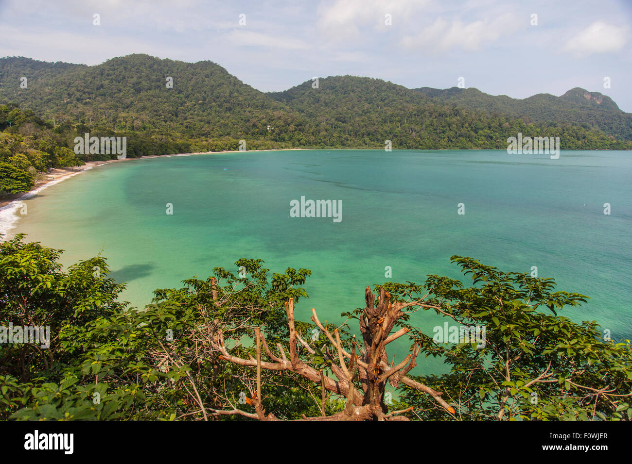 View of the Andaman Sea and Datai Bay, Langkawi, Malaysia Stock Photo ...