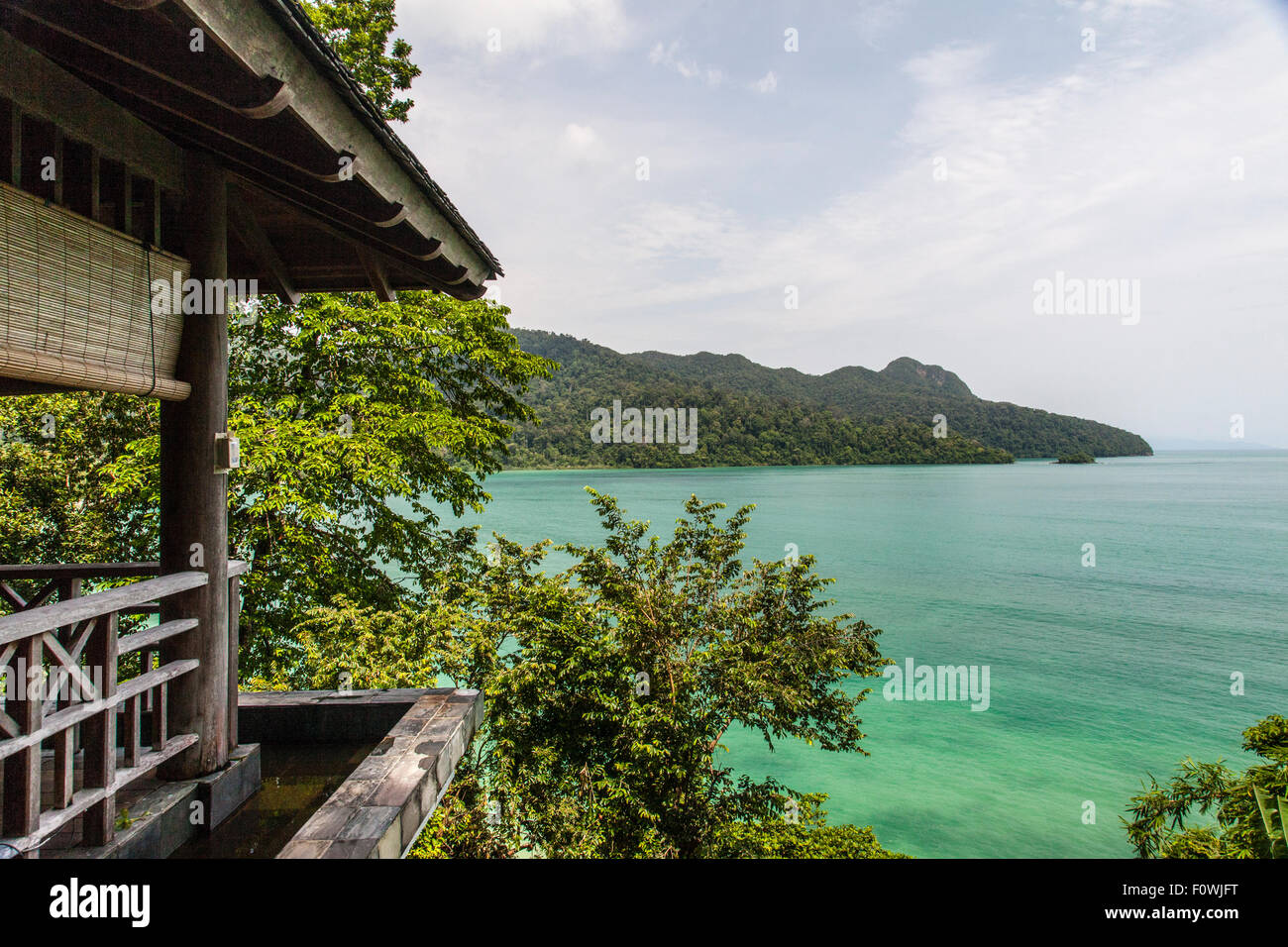 View of the Andaman Sea and Datai Bay, Langkawi, Malaysia Stock Photo ...