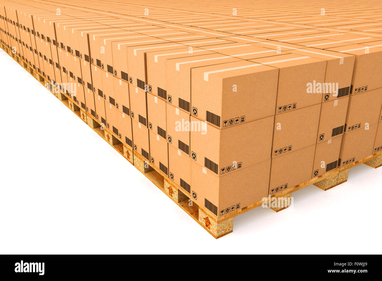 Cardboard boxes. Cargo, delivery and transportation logistics storage ...