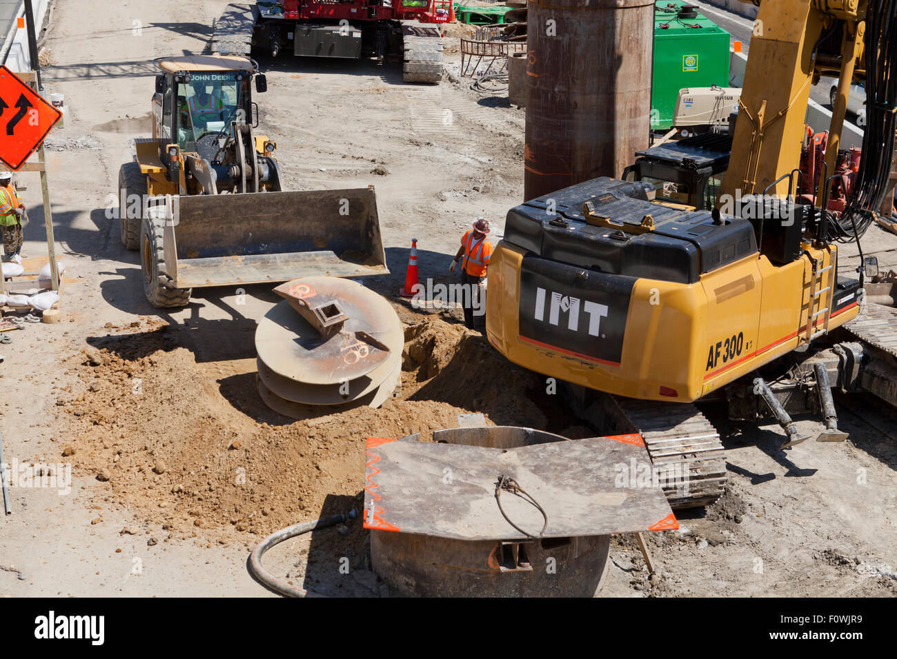 Heavy digging equipment at construction site - USA Stock Photo - Alamy