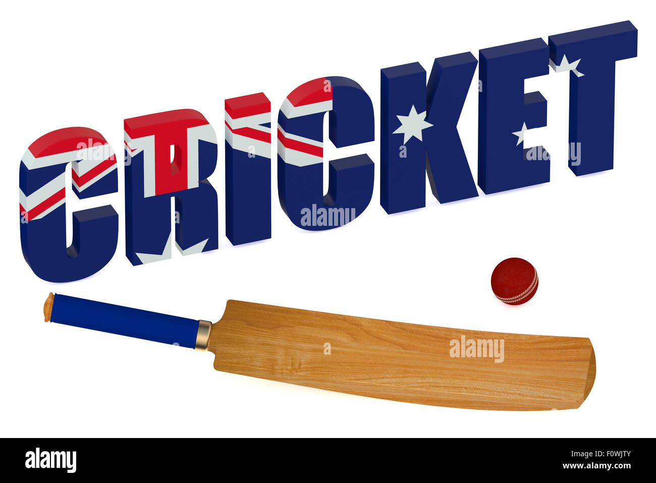 Australia Cricket concept isolated on white background Stock Photo - Alamy