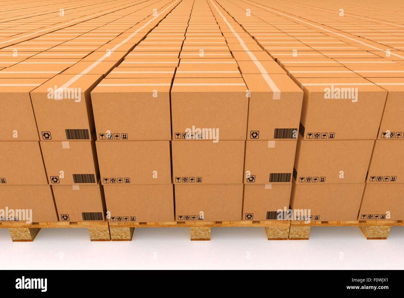 Cardboard boxes. Cargo, delivery and transportation logistics storage ...