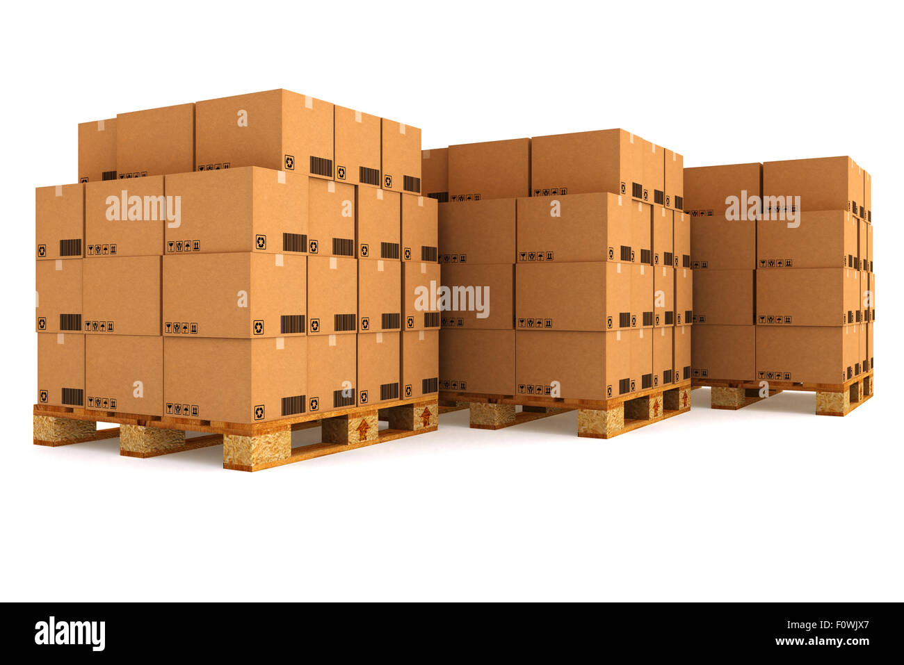Cardboard boxes. Cargo, delivery and transportation logistics storage ...