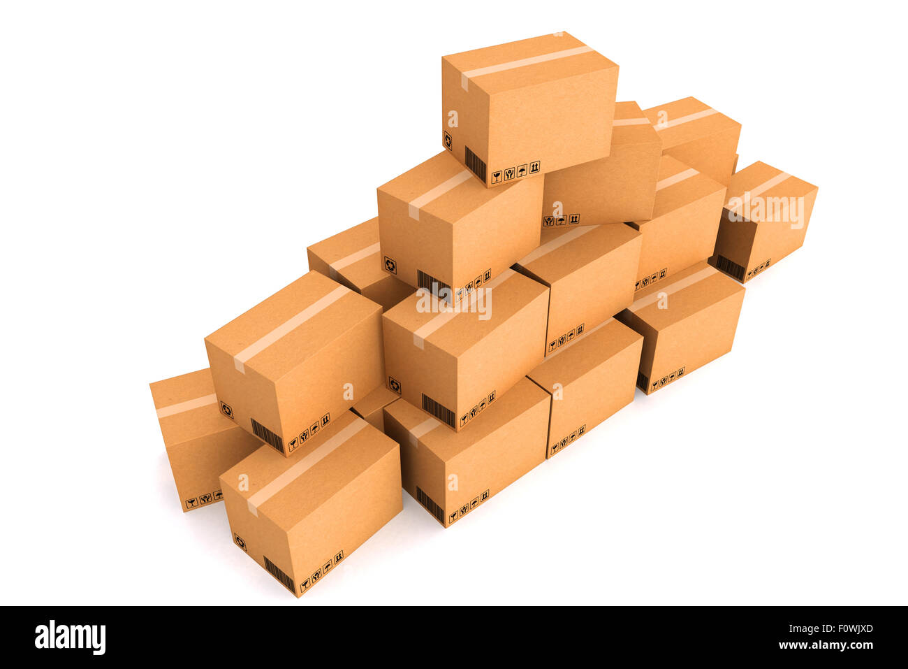 Cardboard boxes. Cargo, delivery and transportation logistics storage ...